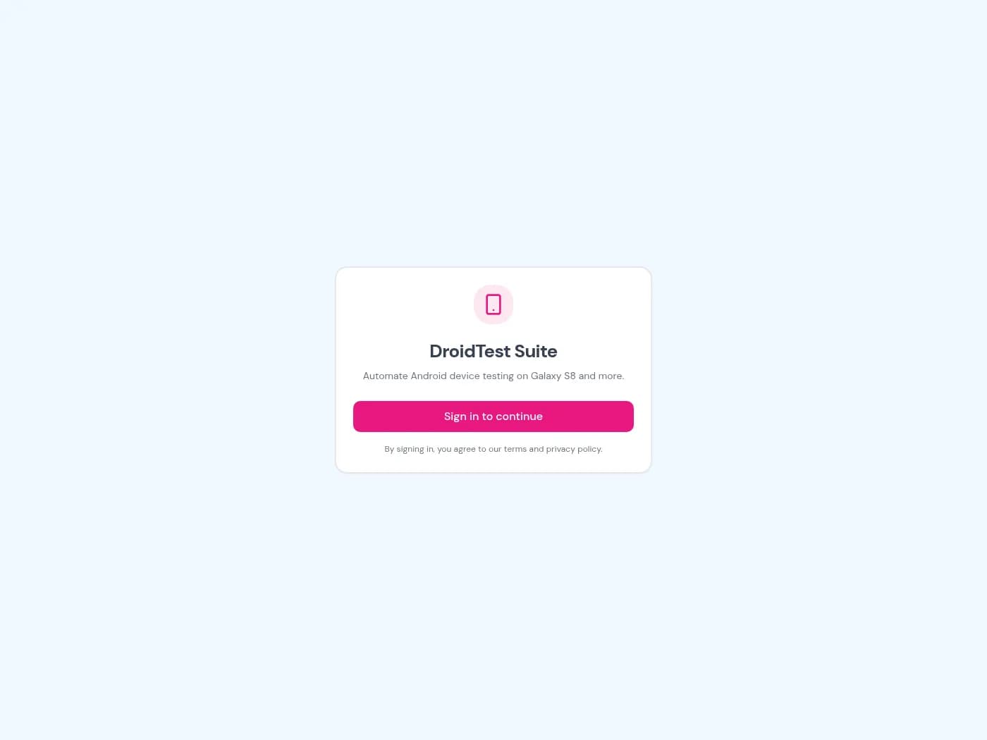 Android Device Test Suite