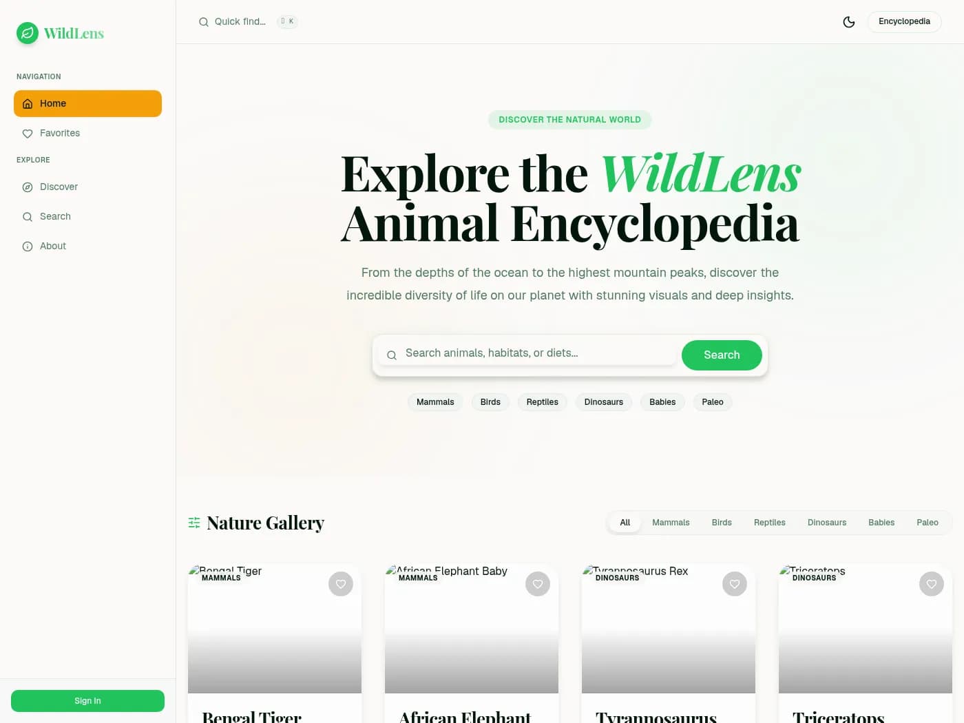 Lifelike Animal Encyclopedia