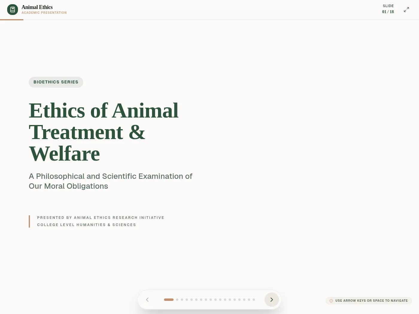 Ethics of Animals Slides