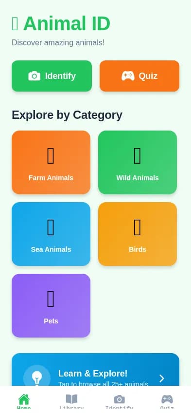 Kid's Animal Identifier