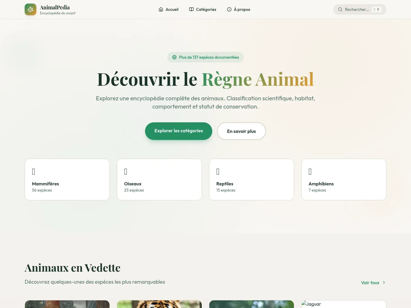 AnimalPedia Explorer