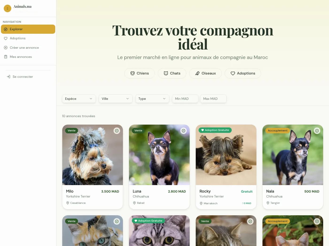 Animals.ma Marketplace