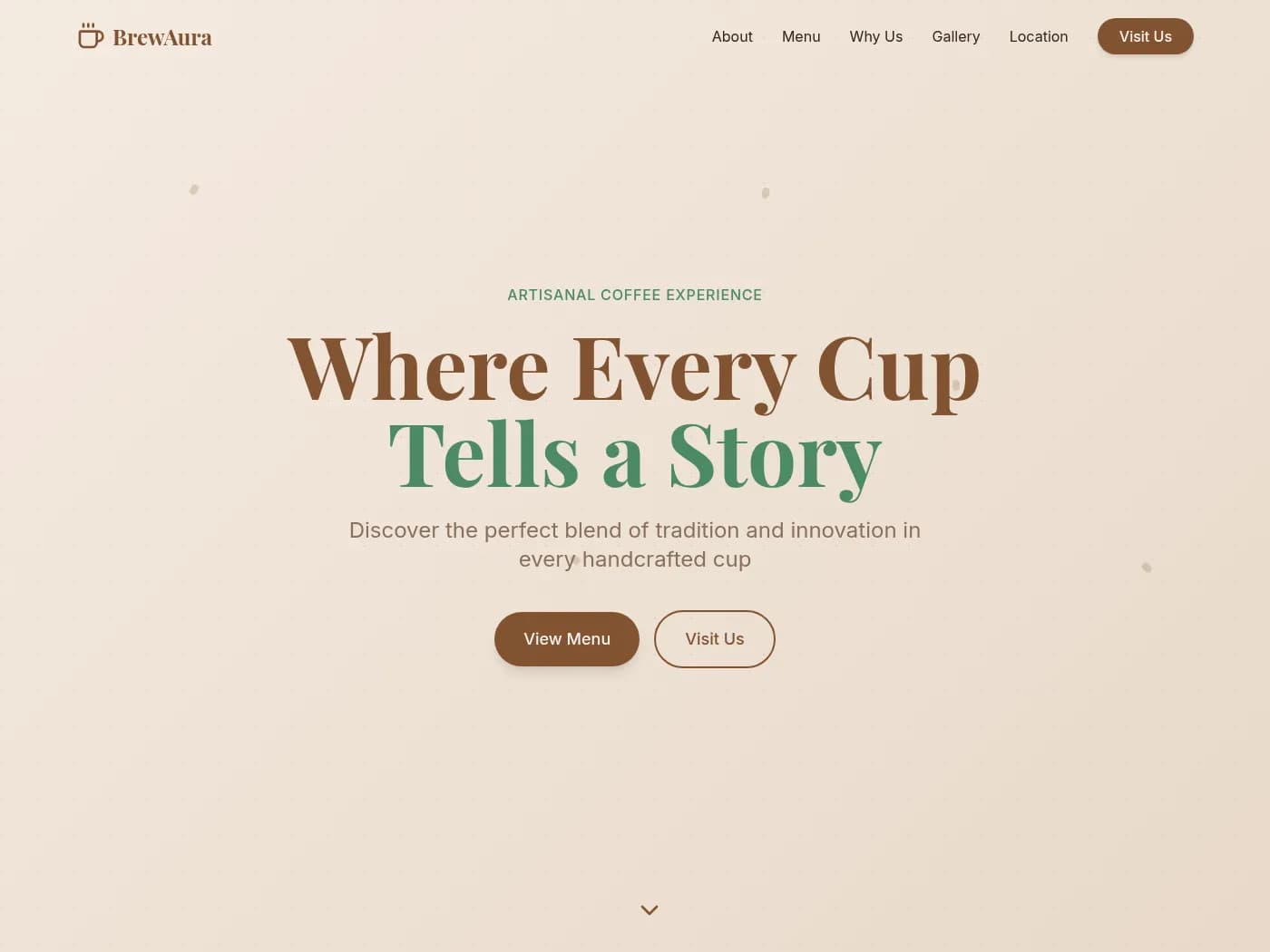 BrewAura Café Website
