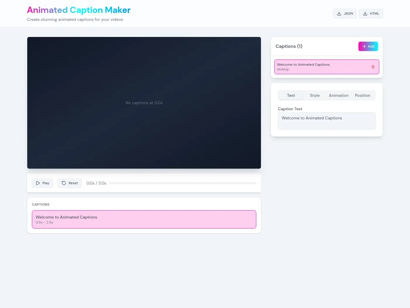 Animated Caption Maker