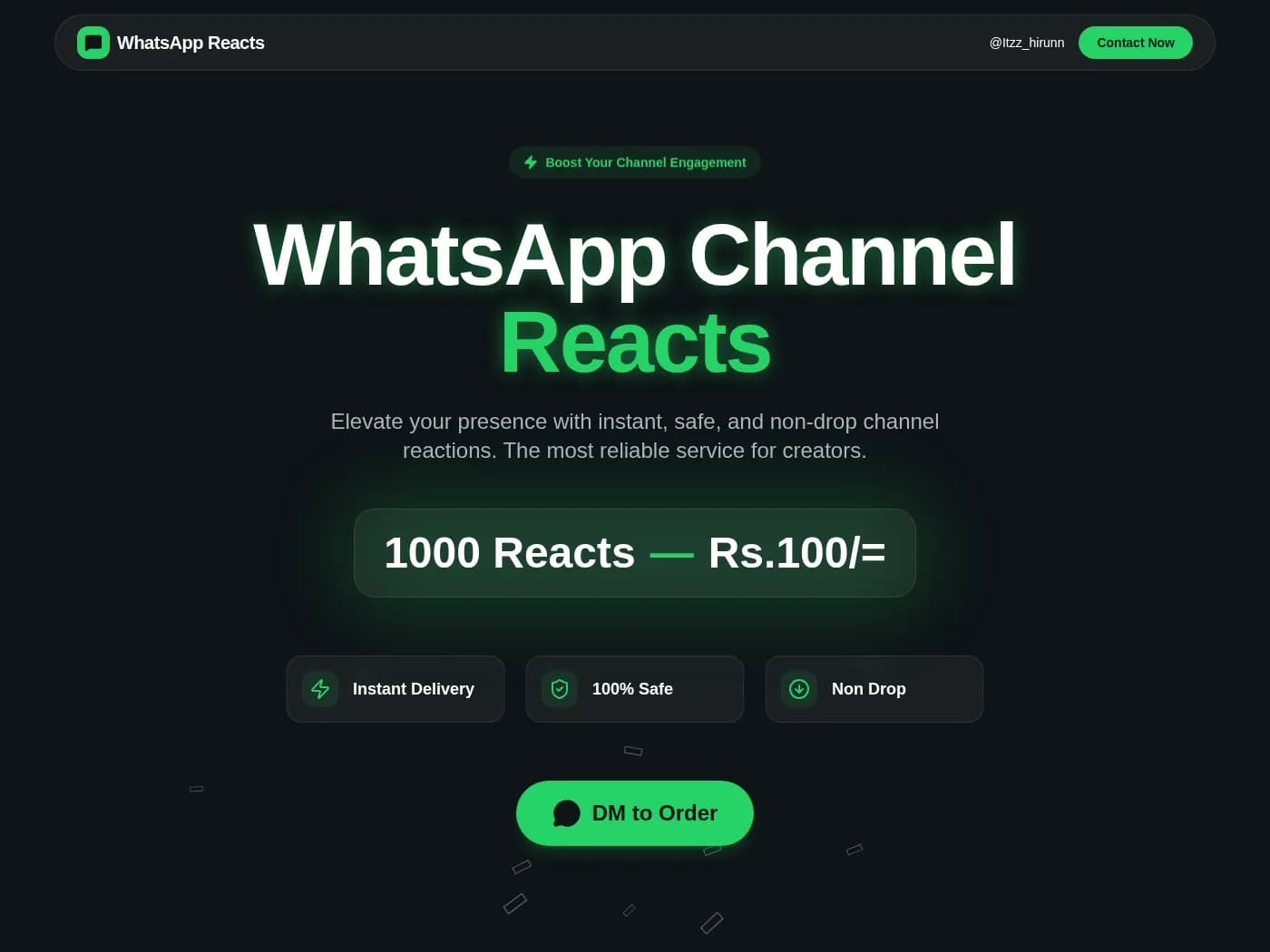 Animated Image Landing Page