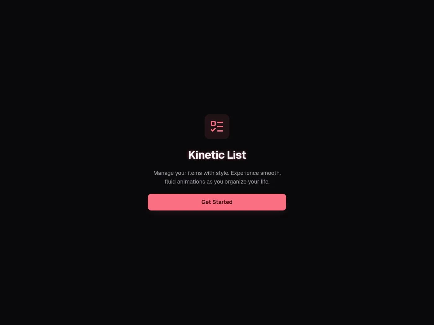 Animated List Manager