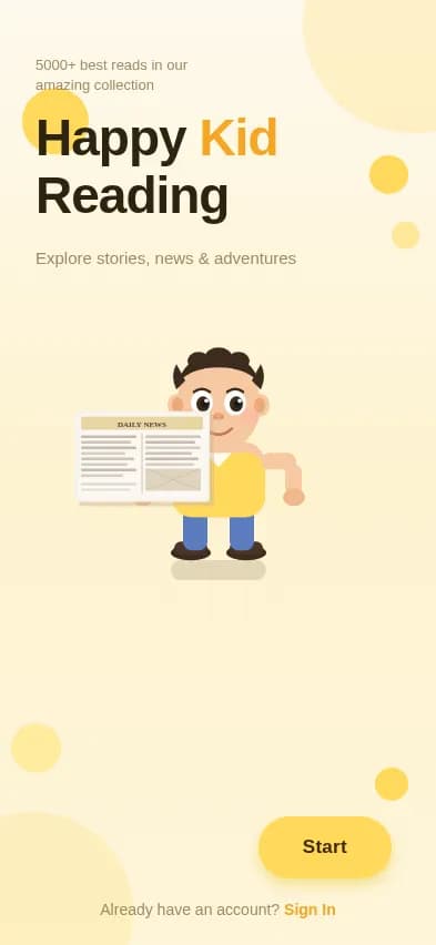 Animated Kid Login App