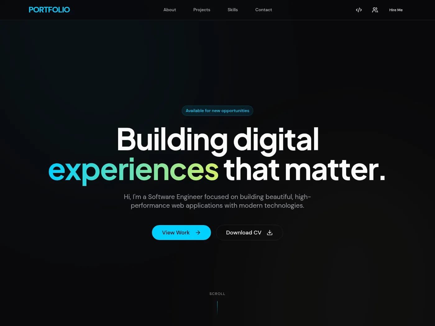 Animated Portfolio Site