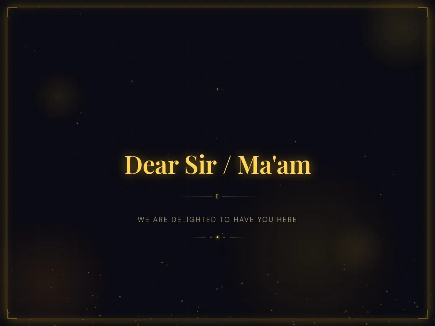 Animated Welcome Web