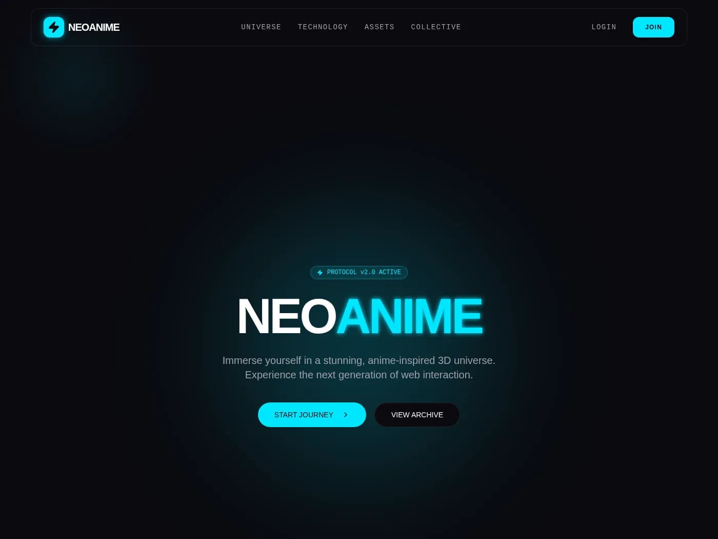 NeoAnime 3D Web Experience