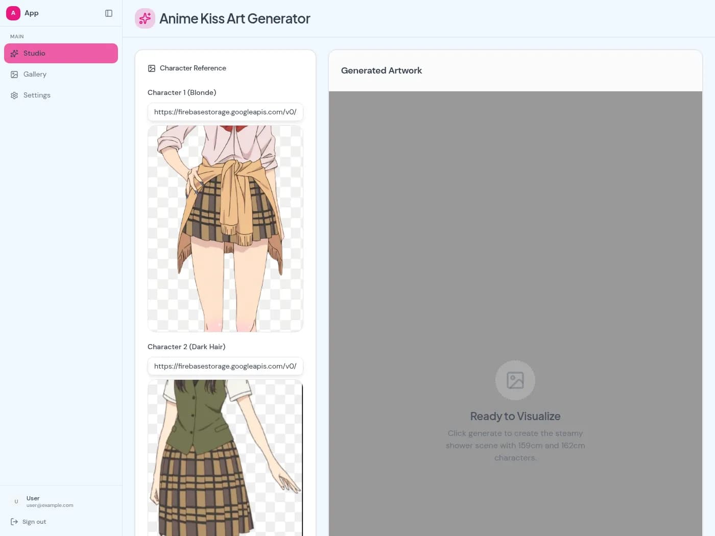 Anime Kiss Art Generator