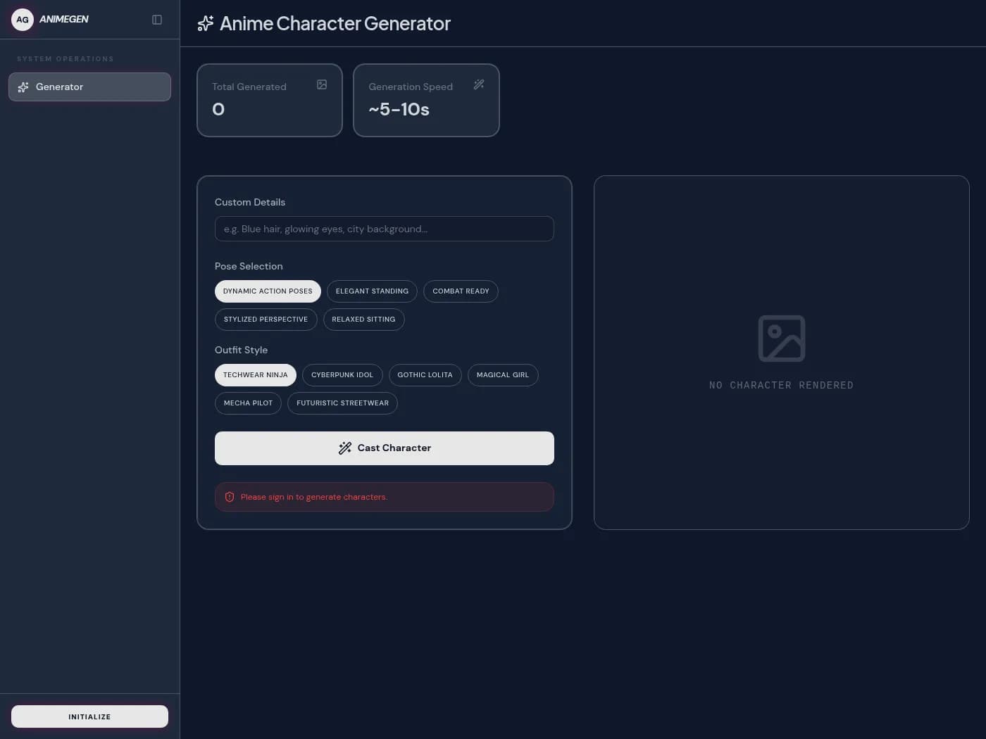 Anime Character Generator