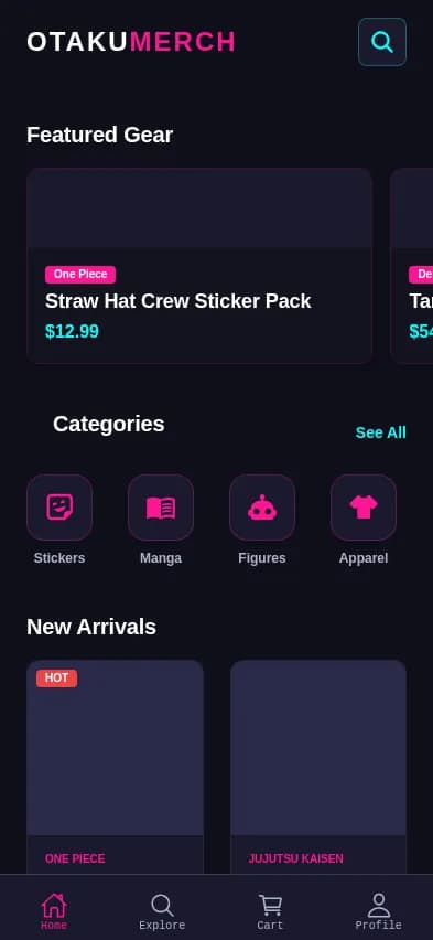 Otaku Merch Mobile