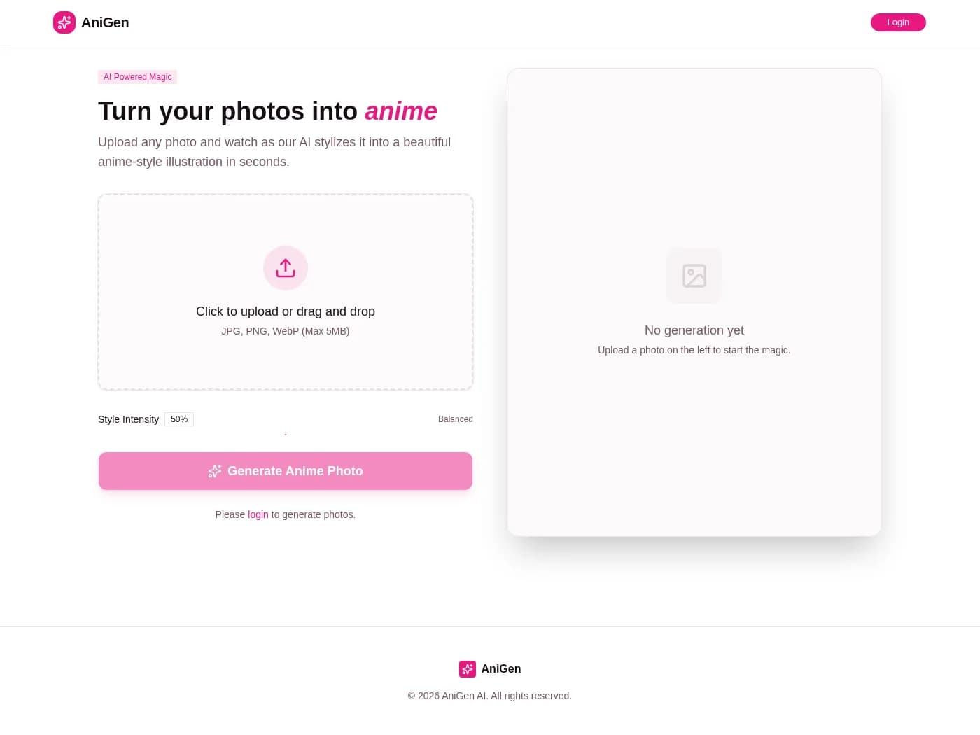 Anime Photo Generator