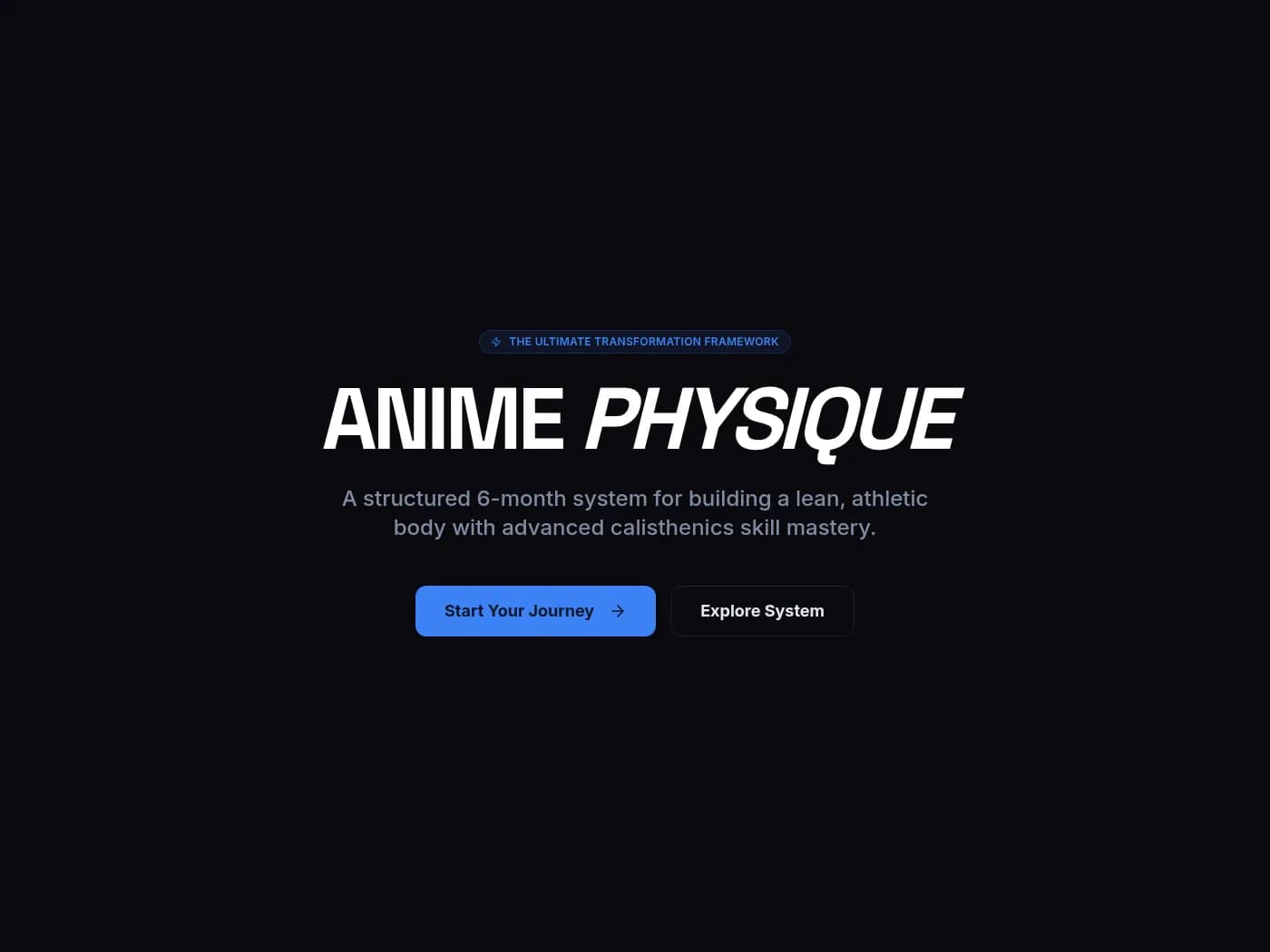 Anime Physique Transformation