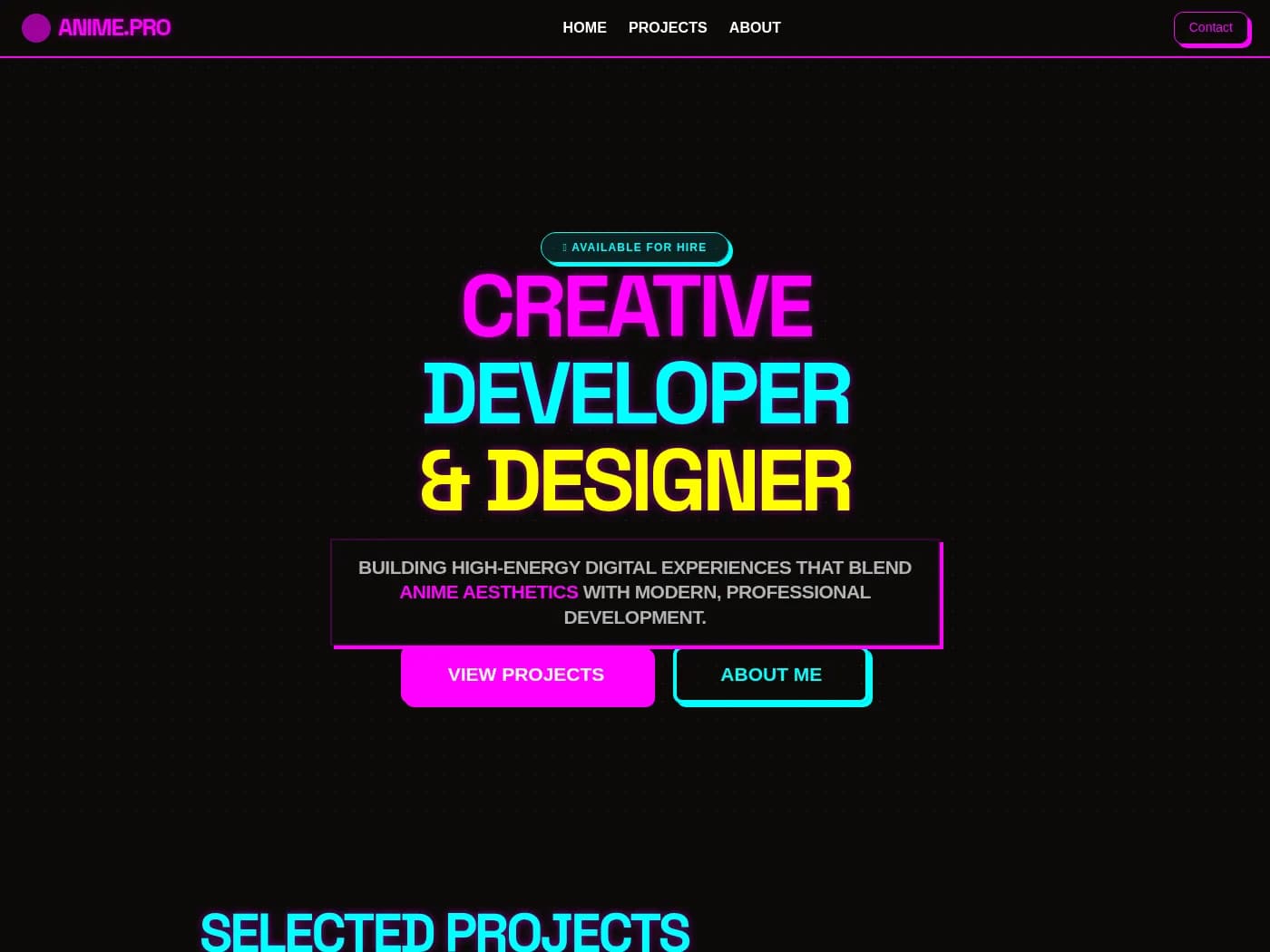 Anime Portfolio Pro