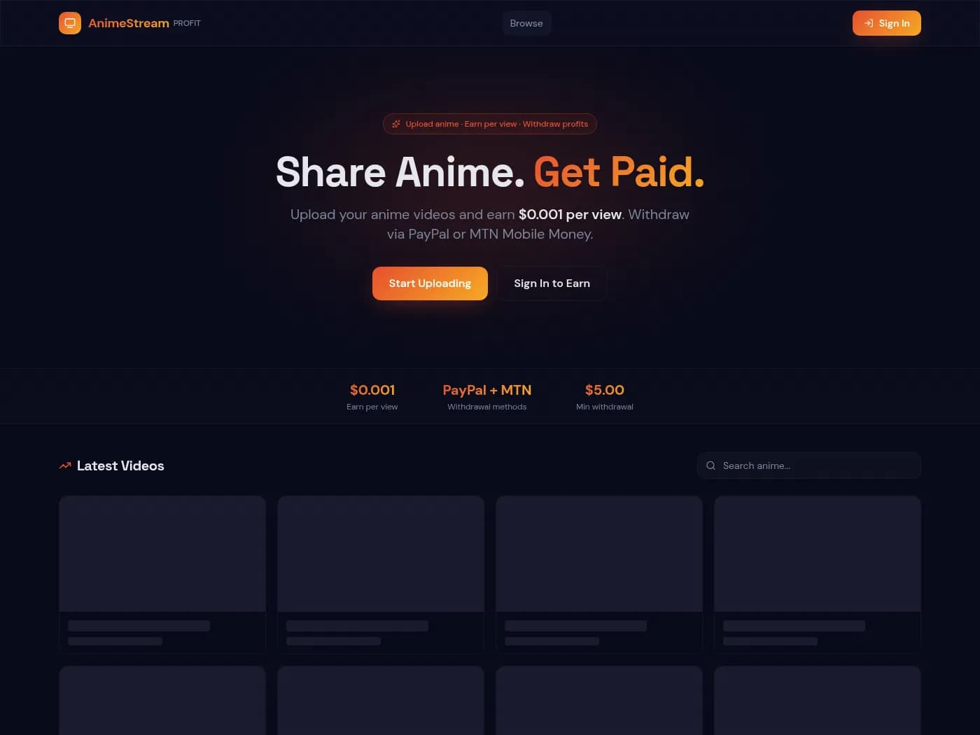 AnimeStream Profit