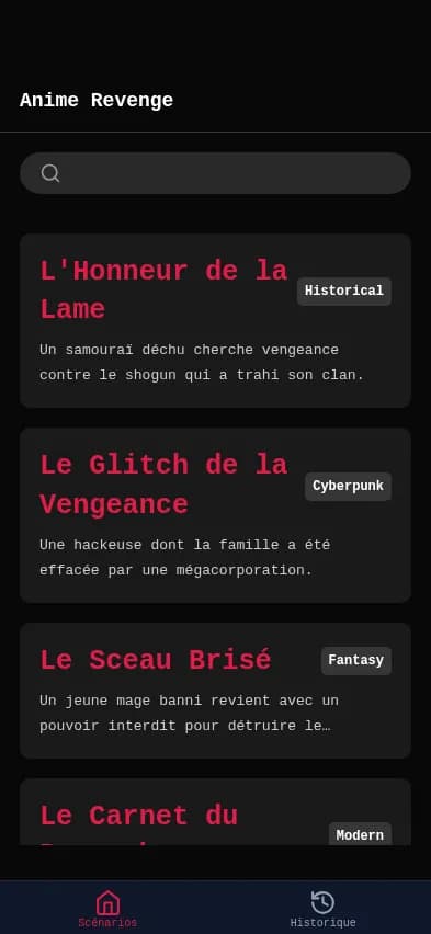 Anime Revenge Prompt Generator