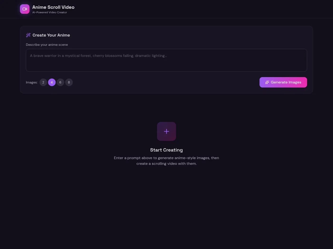 Anime Scroll Video Maker
