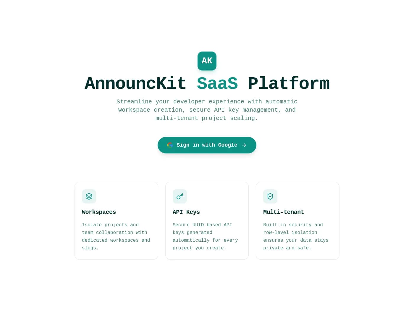 AnnouncKit SaaS Platform