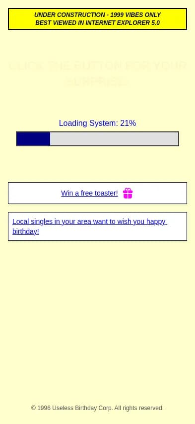 Annoying Birthday App