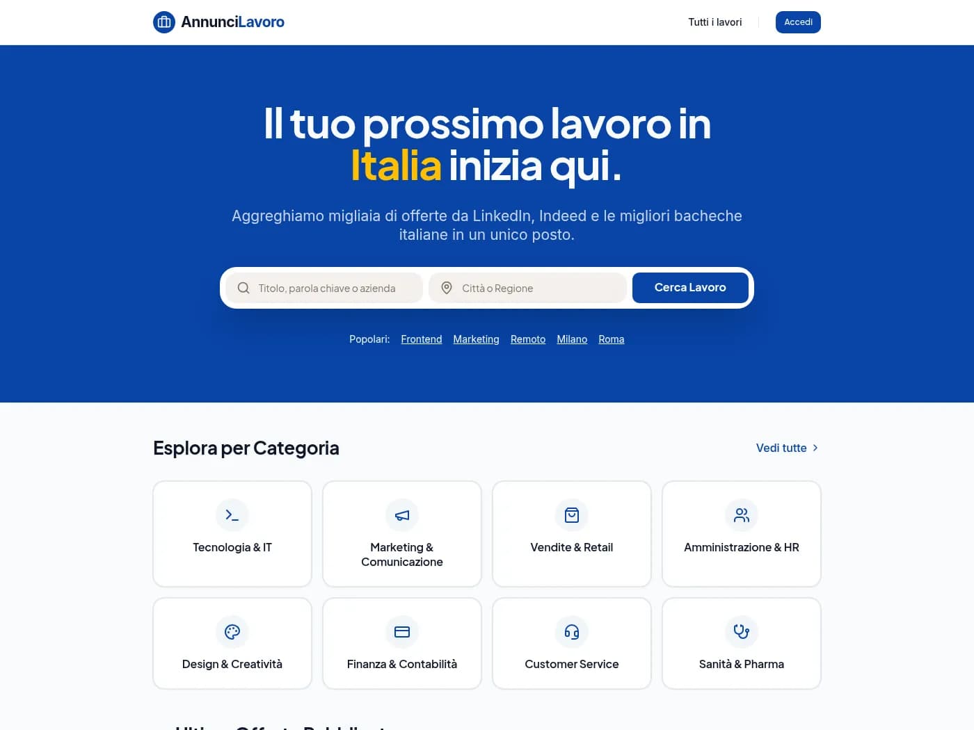 Annunci Lavoro Italia