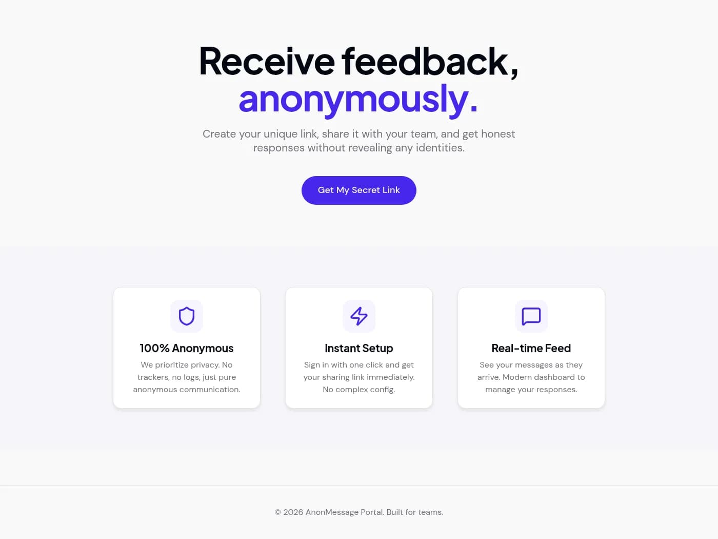 AnonMessage Portal