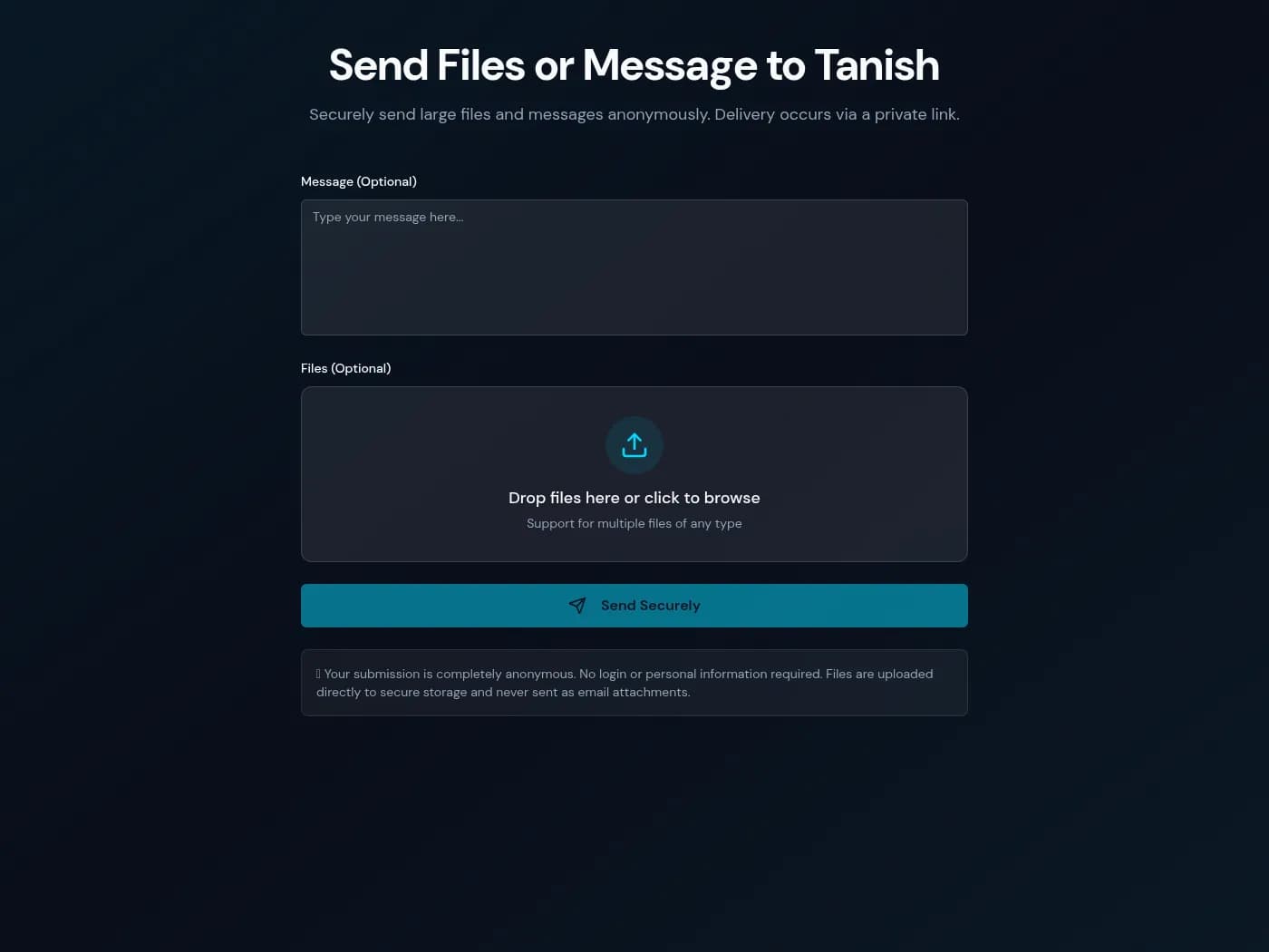 Anonymous Secure Drop