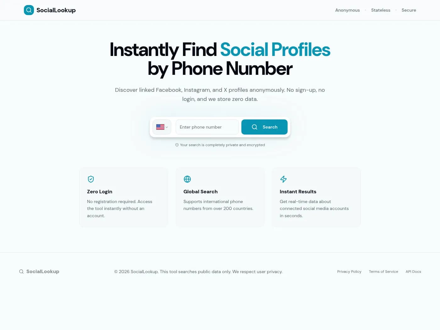 Anon Social Lookup