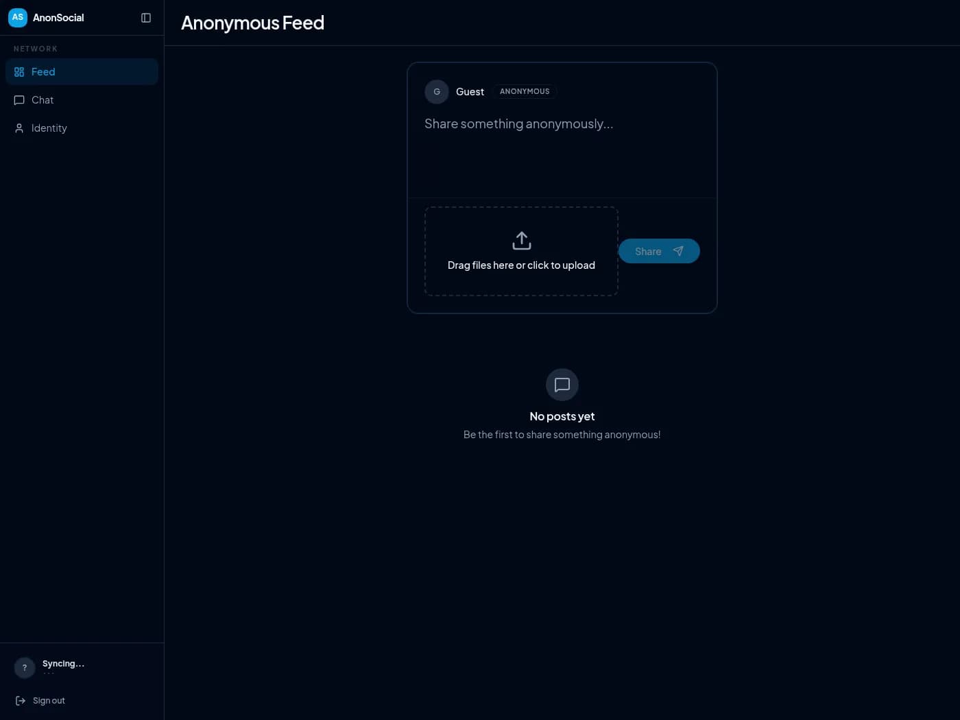 AnonSocial Network