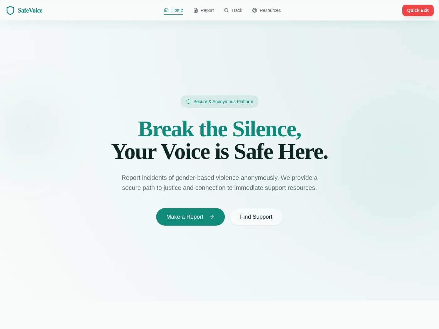 SafeVoice Report App