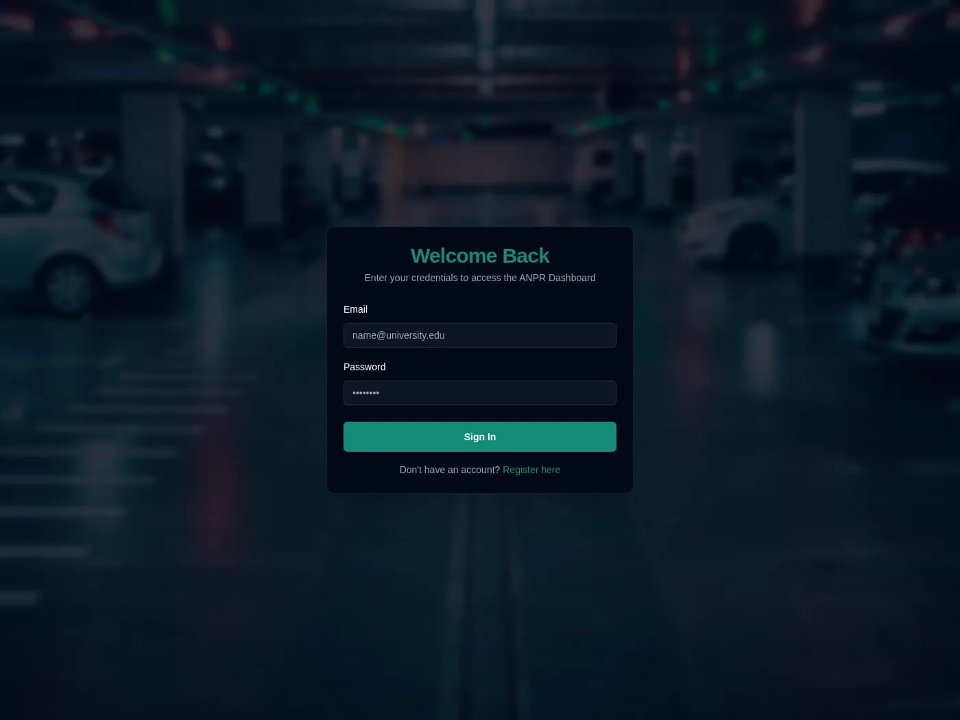 PlateVision ANPR Dashboard