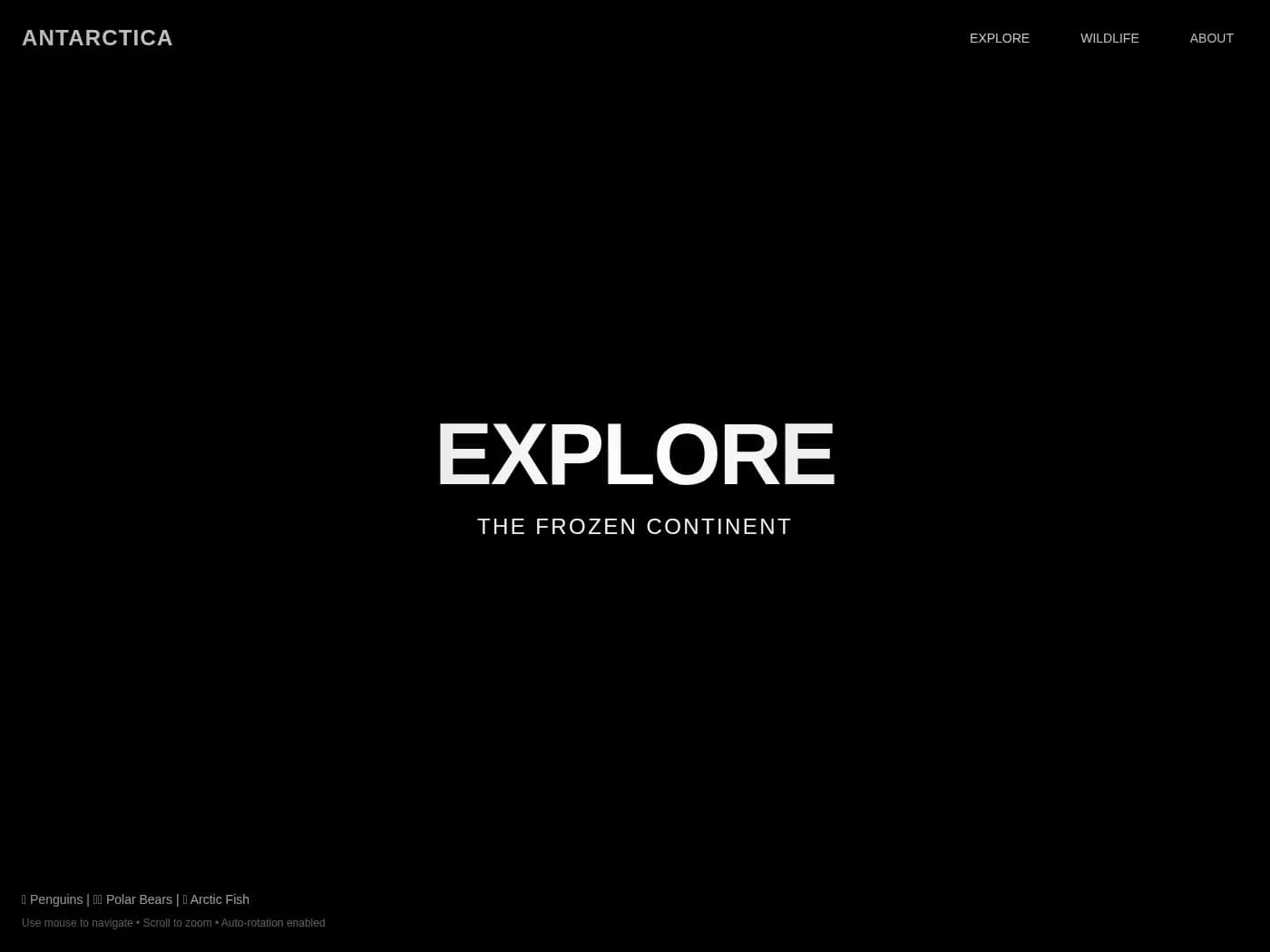 Antarctica 3D Visual Showcase