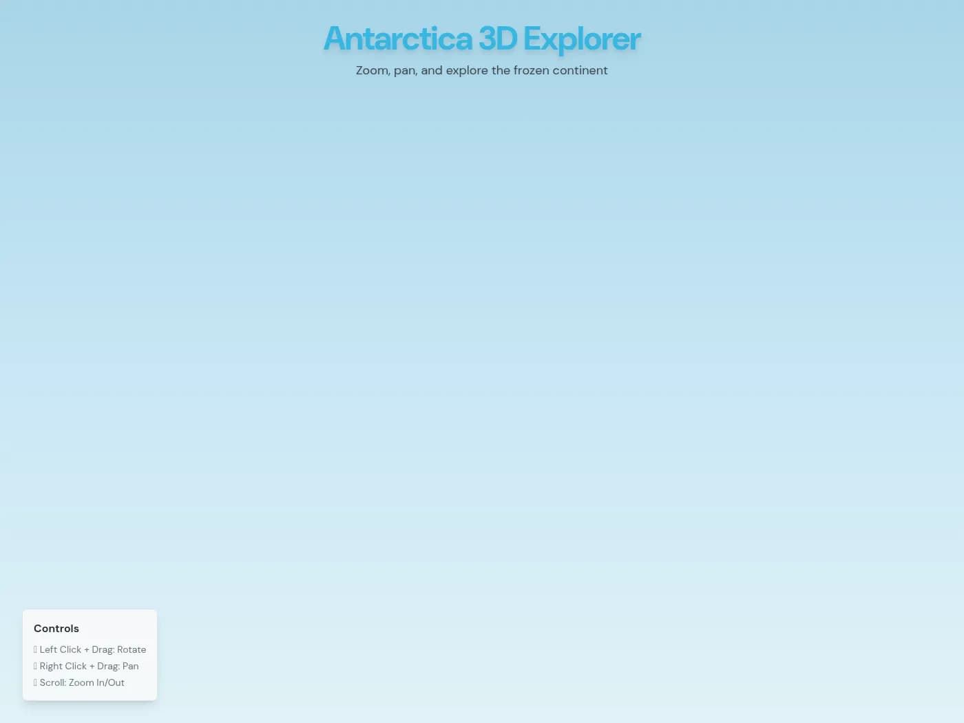 Antarctica 3D Explorer