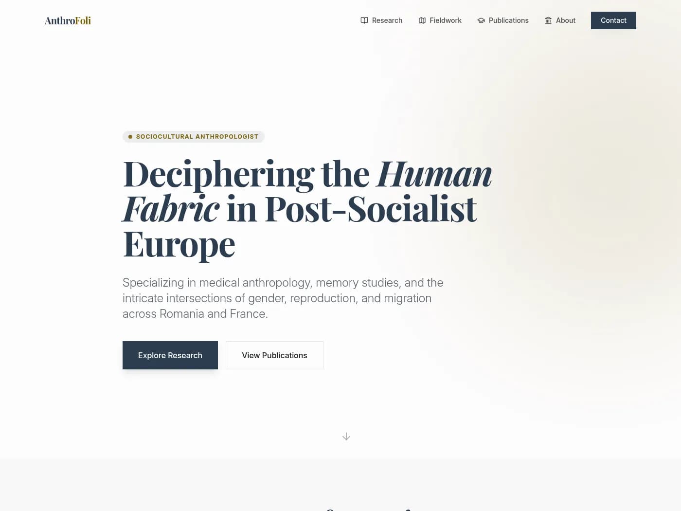 Anthropologist Portfolio