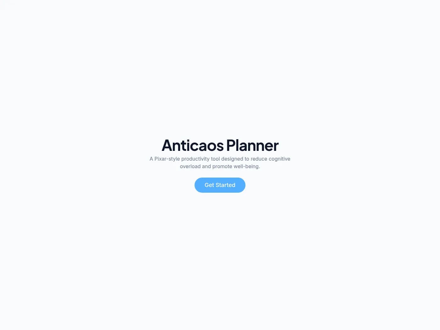 Anticaos Planner