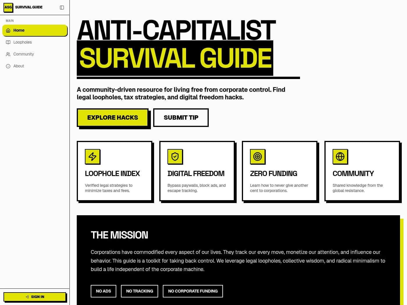Anti-Capitalist Survival Guide
