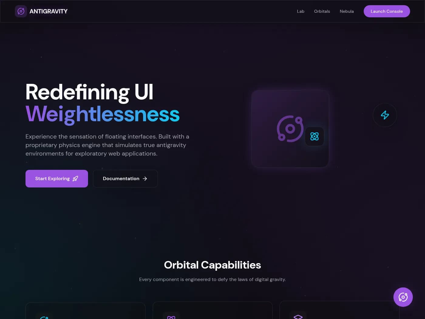 Antigravity UI