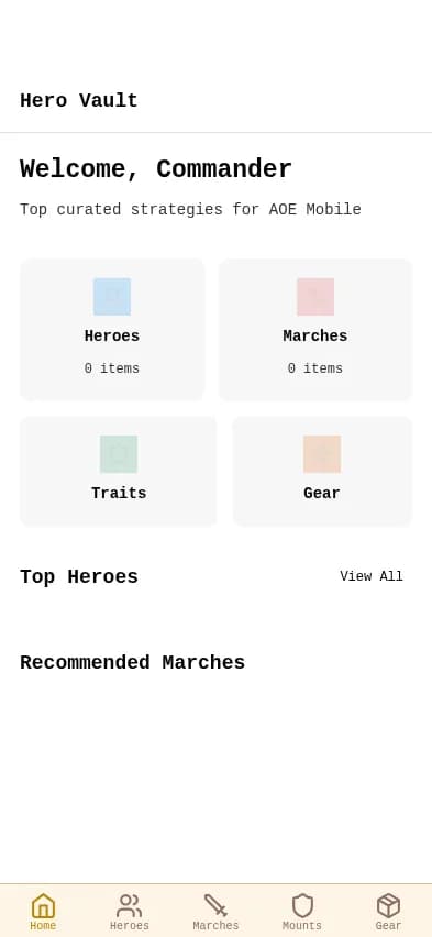 AOE Hero Lineup Vault