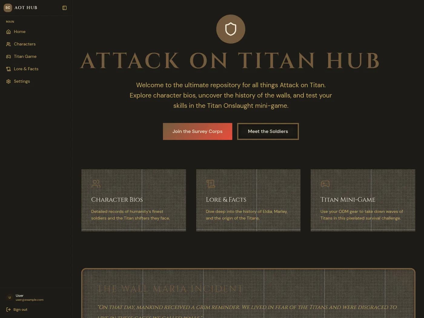 Attack on Titan Hub