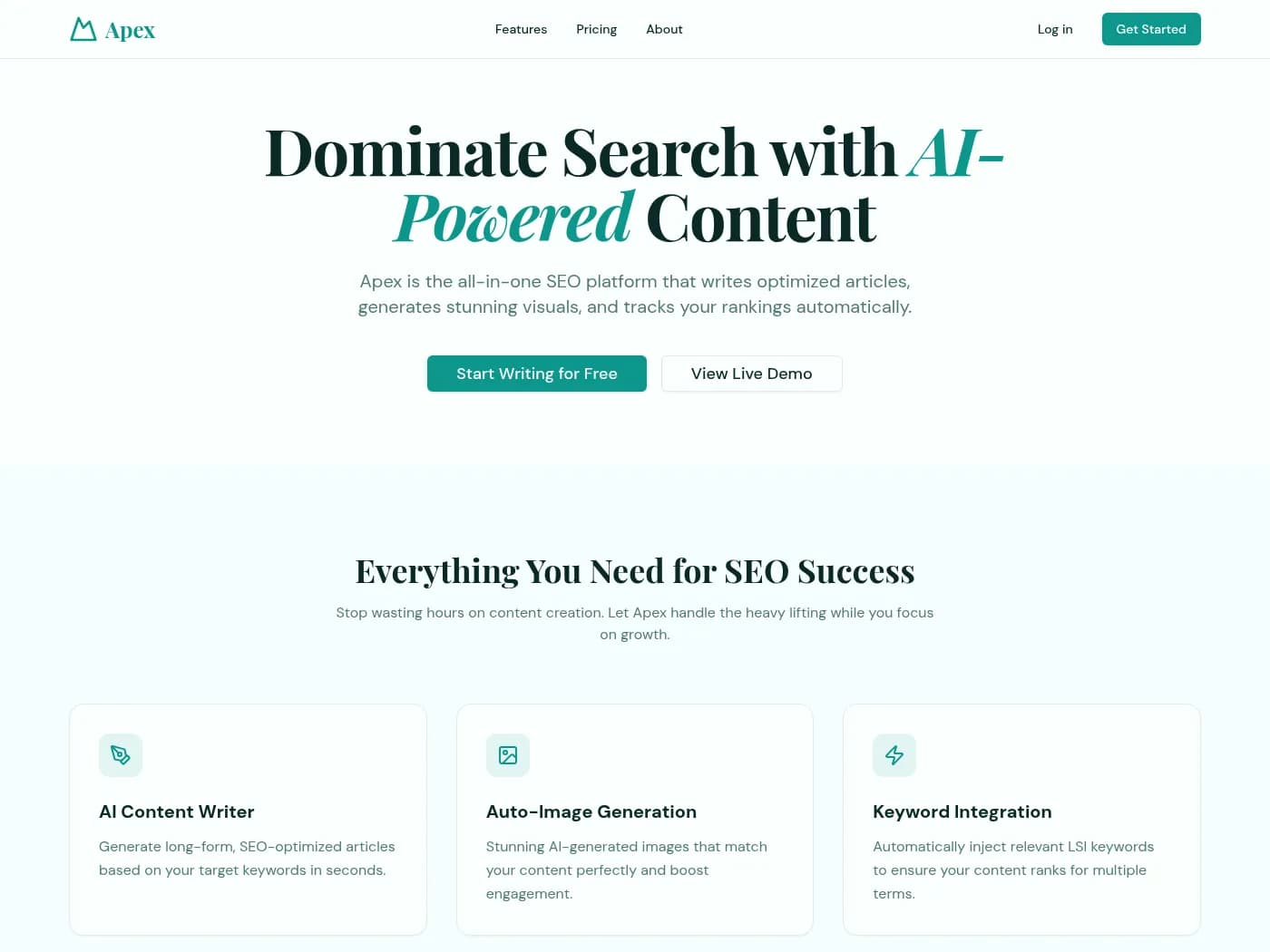 Apex AI SEO Platform