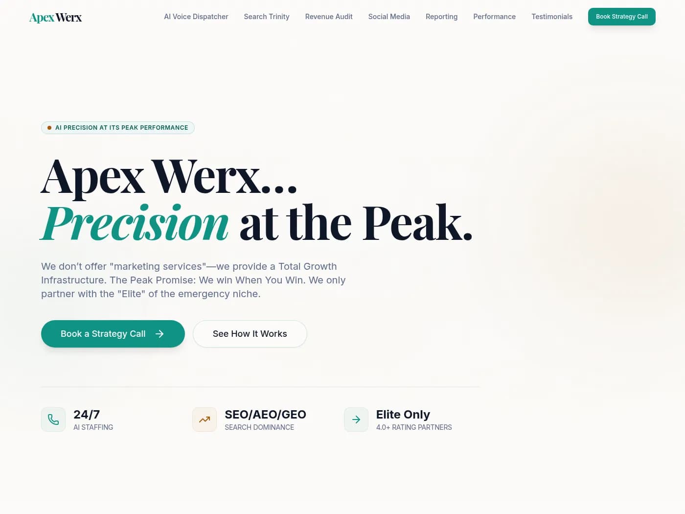 Apex Werx Landing Page