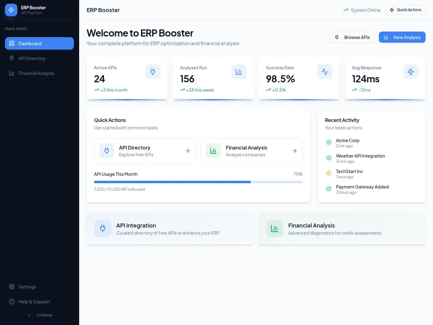 API-Driven ERP Booster