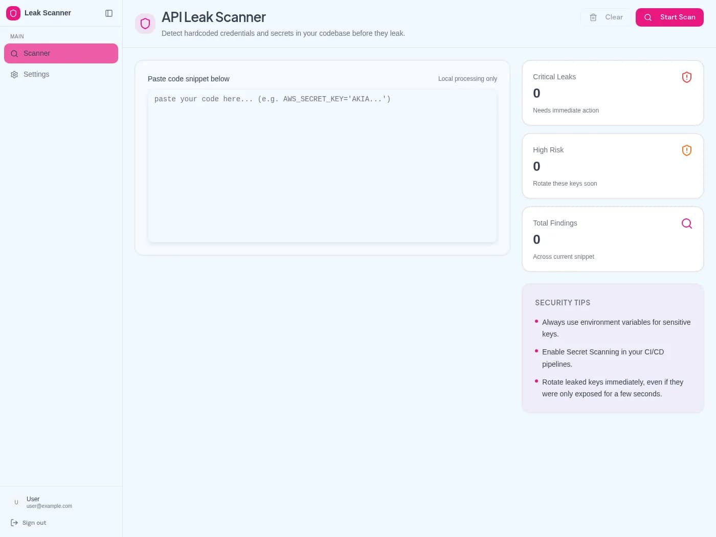 API Leak Scanner