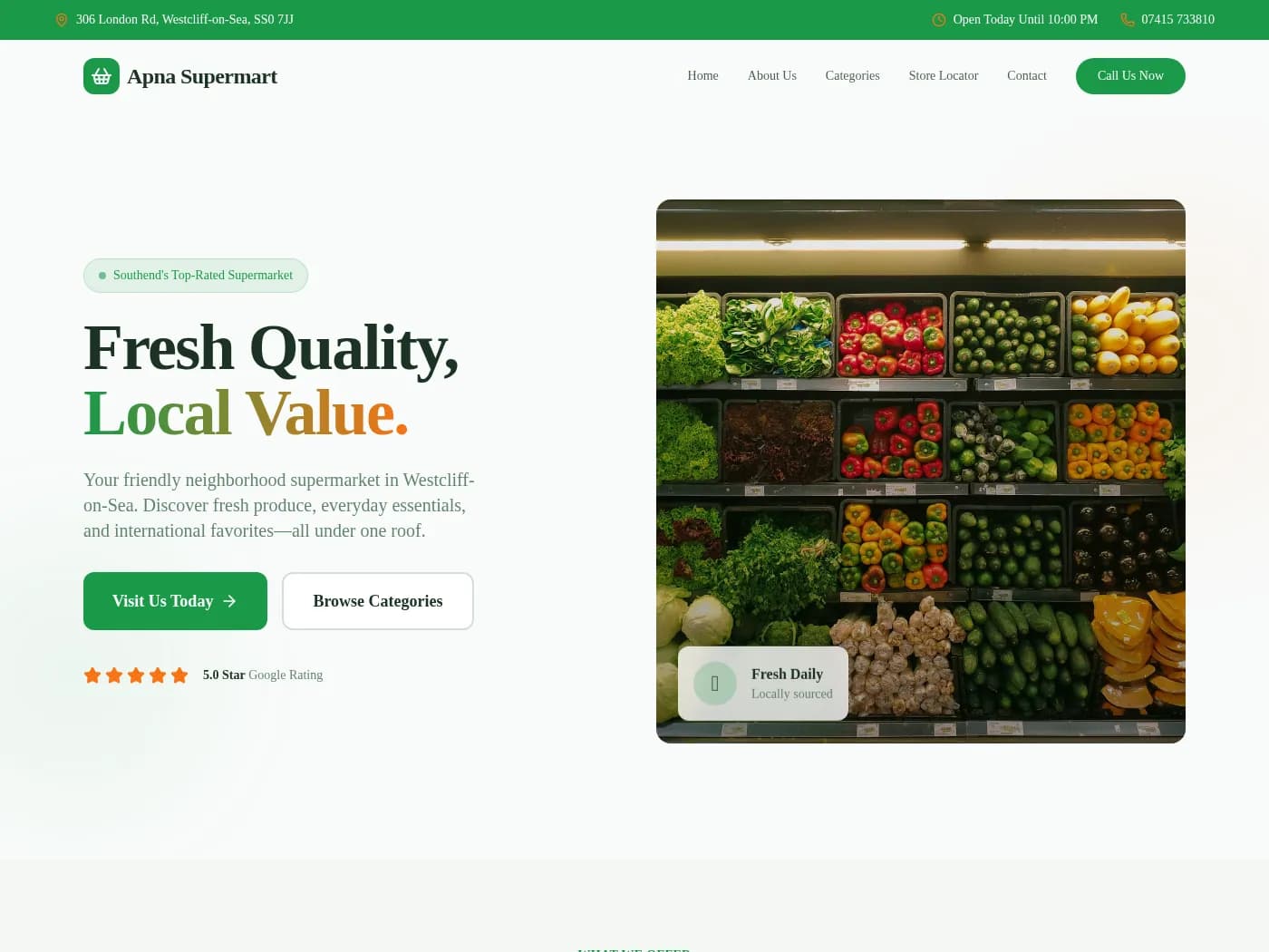 Apna Supermart Website