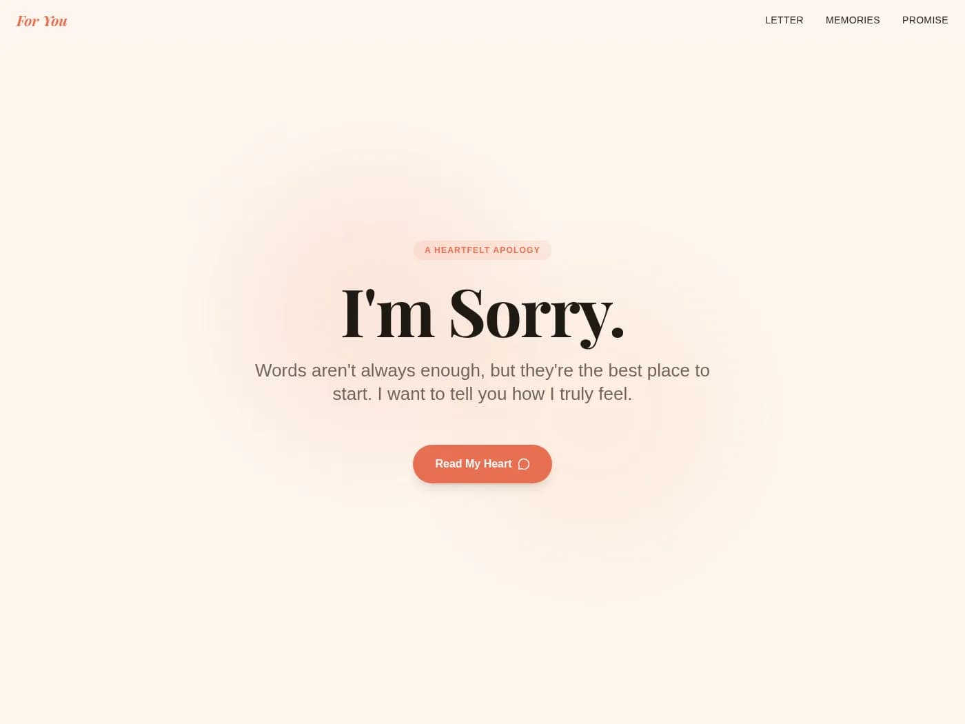 Sorry Sweetheart Site