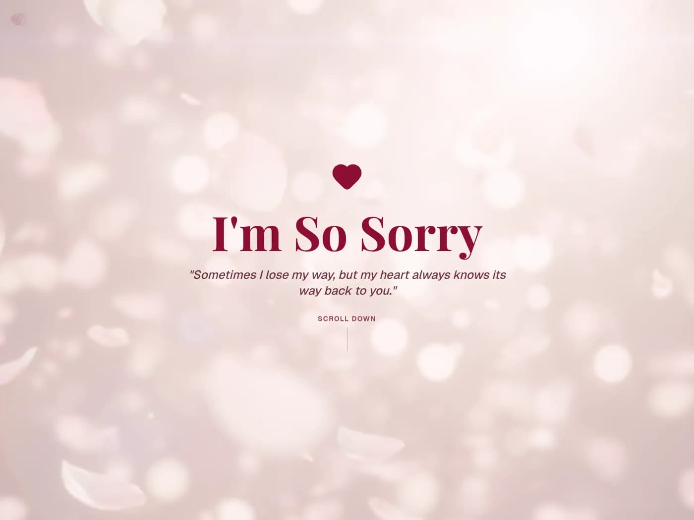 Heartfelt Apology Site