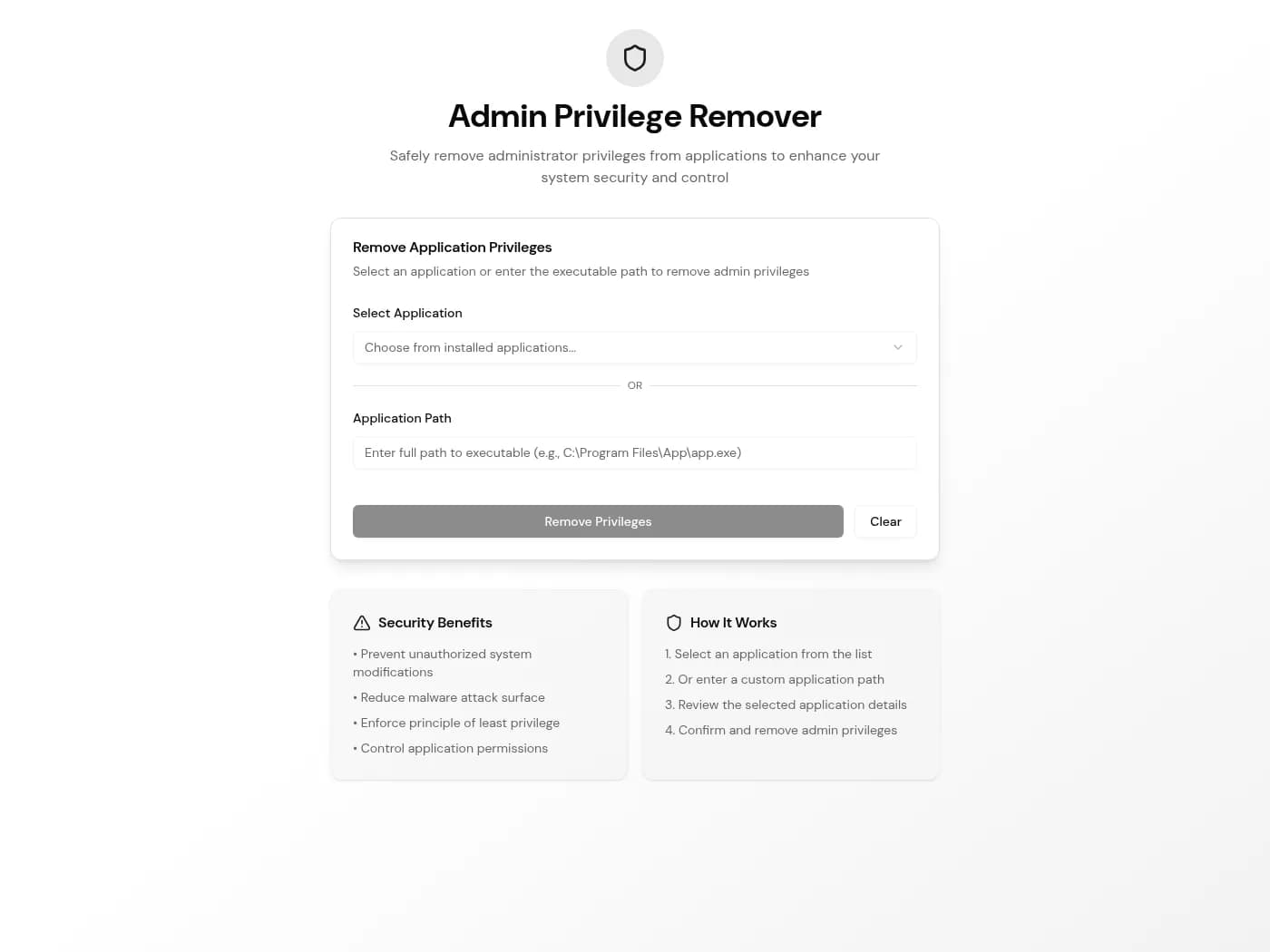 App Admin Privilege Remover