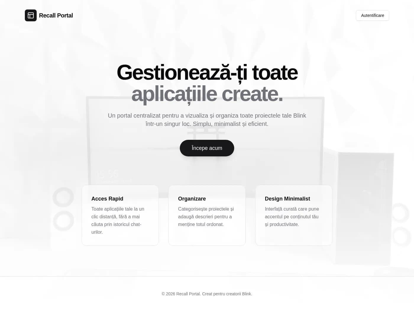 App Recall Portal