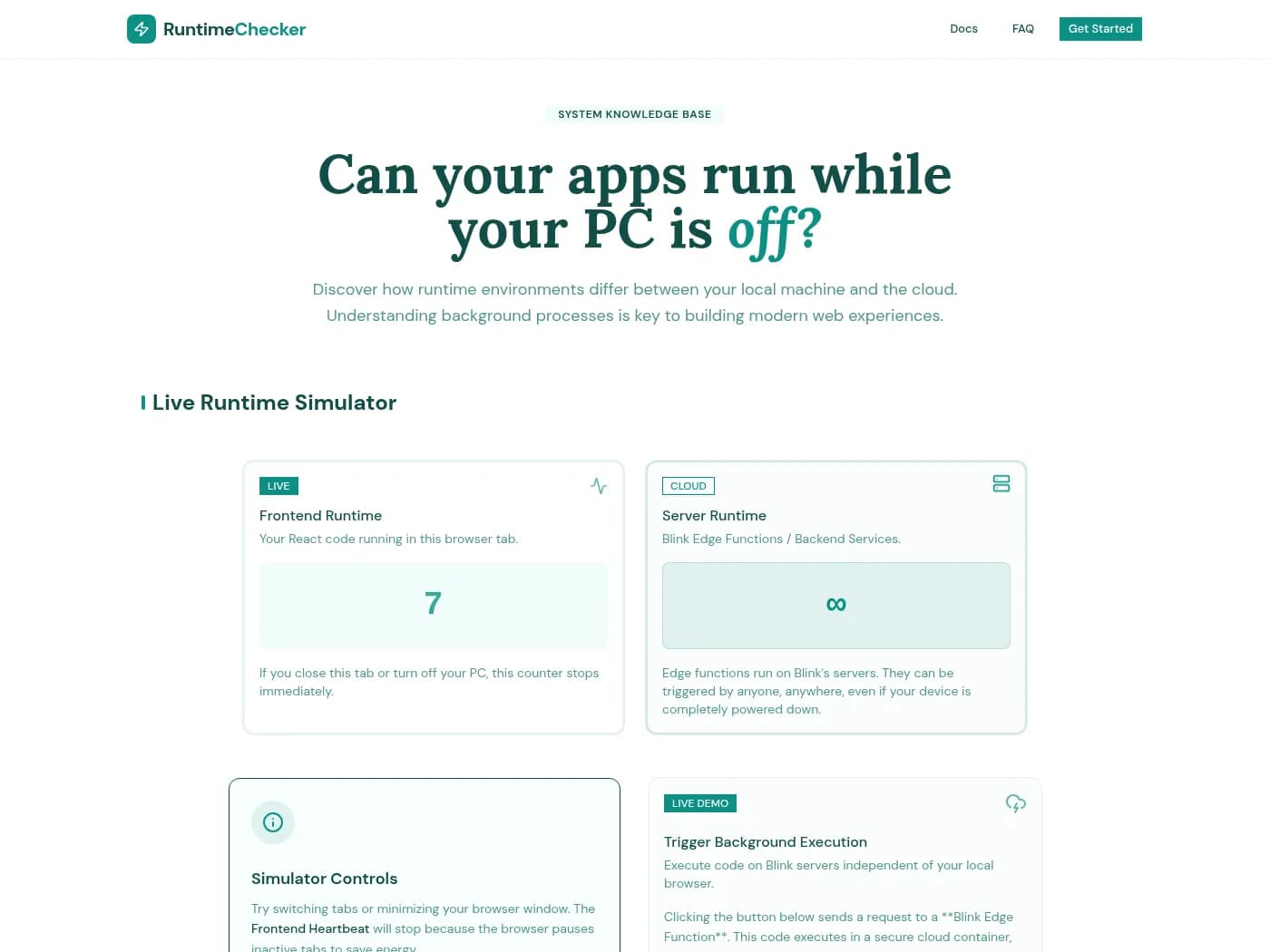 App Runtime Checker